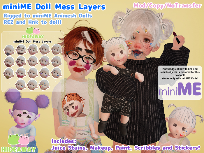 Second Life Marketplace - [Hideaway] miniME Mess Layers